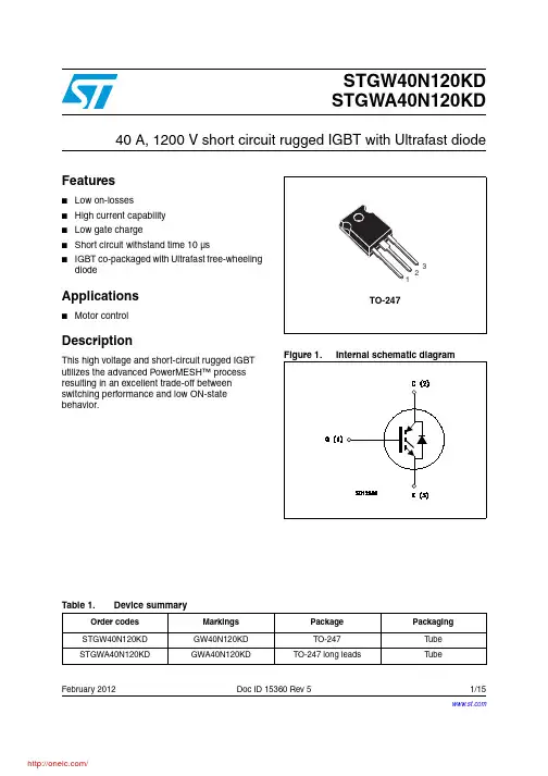 IXGH25N120;中文规格书,Datasheet资料 - 文档之家