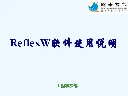 Reflexw数据后处理软件使用指南 - 文档之家