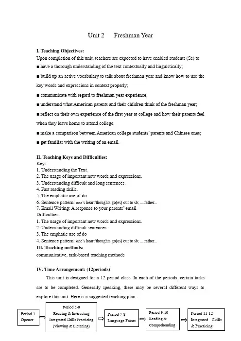 Unit 2 Freshman Year - 文档之家