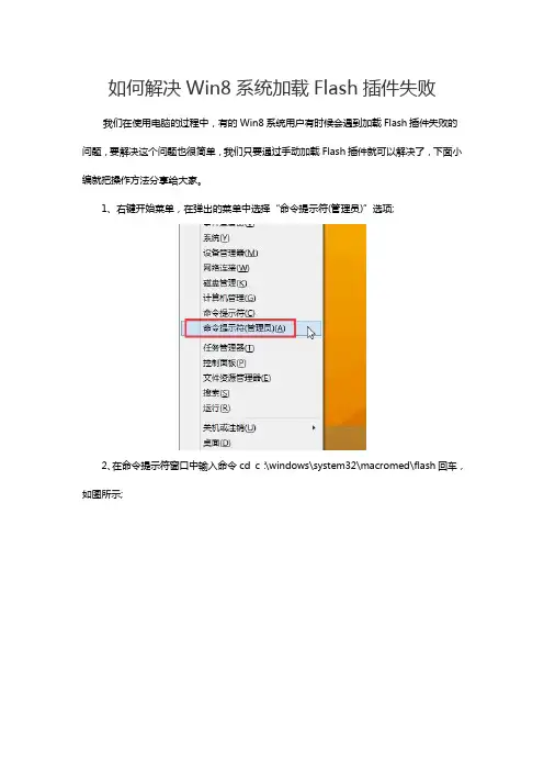 Win8.1系统更新Flash后网页经常出现错误提示怎么办 - 文档之家
