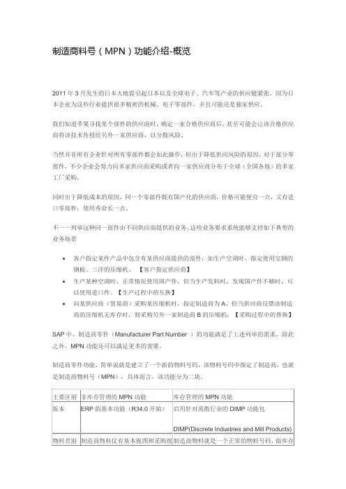 SAP-MPN-Material-NO-(制造商零件号应用SOP详解) - 文档之家