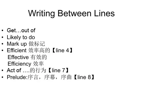 Writing Between the Lines - 文档之家